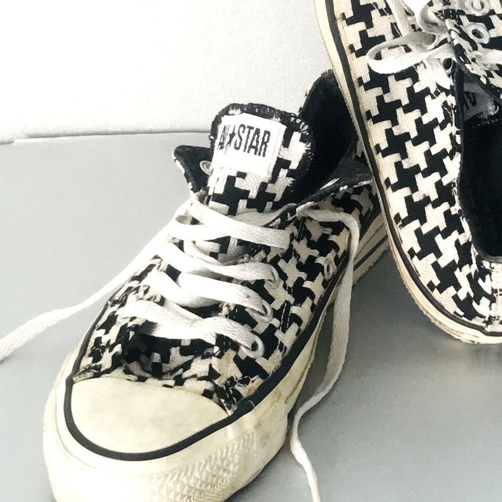 Black & White Checkered Converse All Stars Retro & Un… - Gem